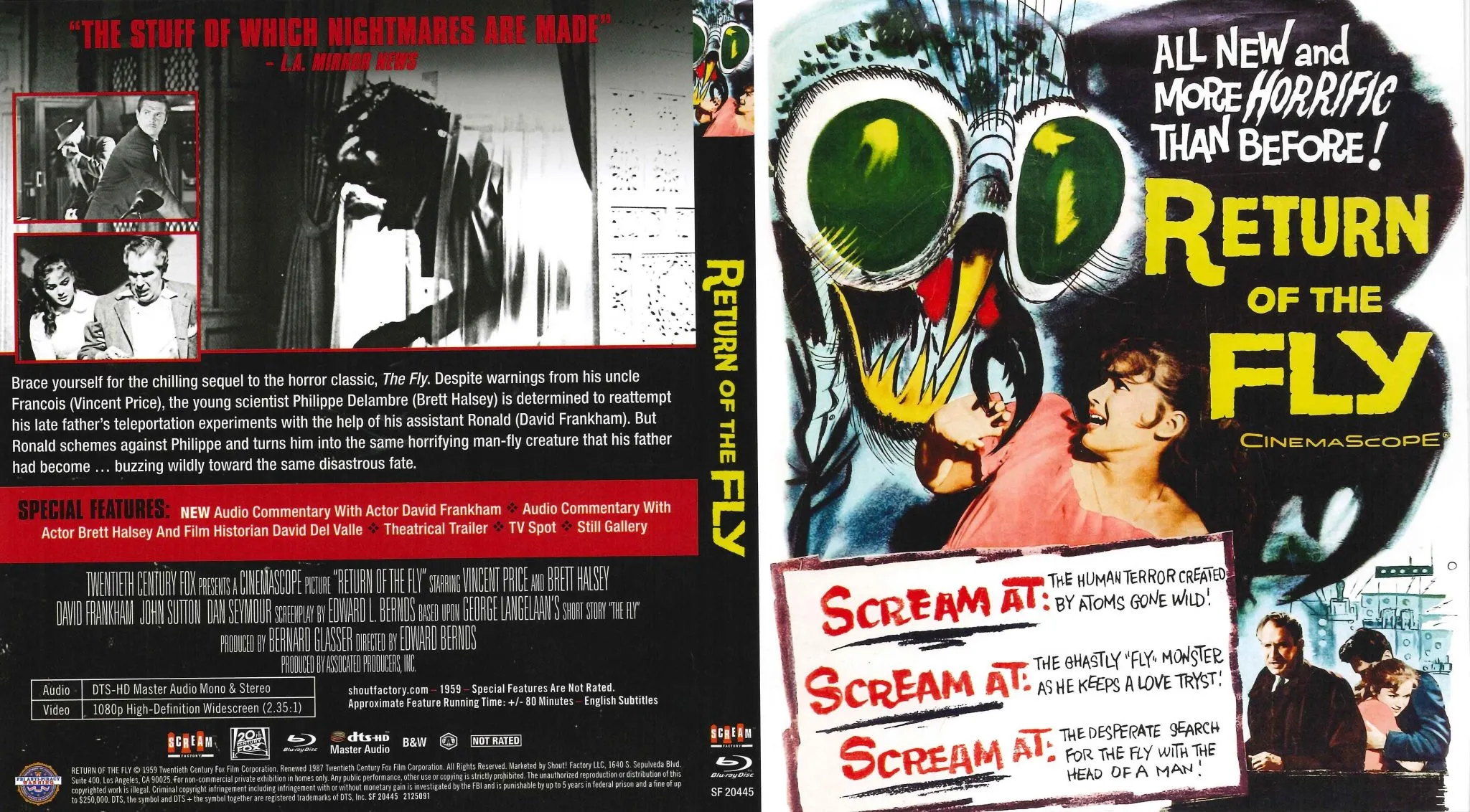 Return of the Fly Blu-ray Review (Scream Factory's The Fly Collection ...
