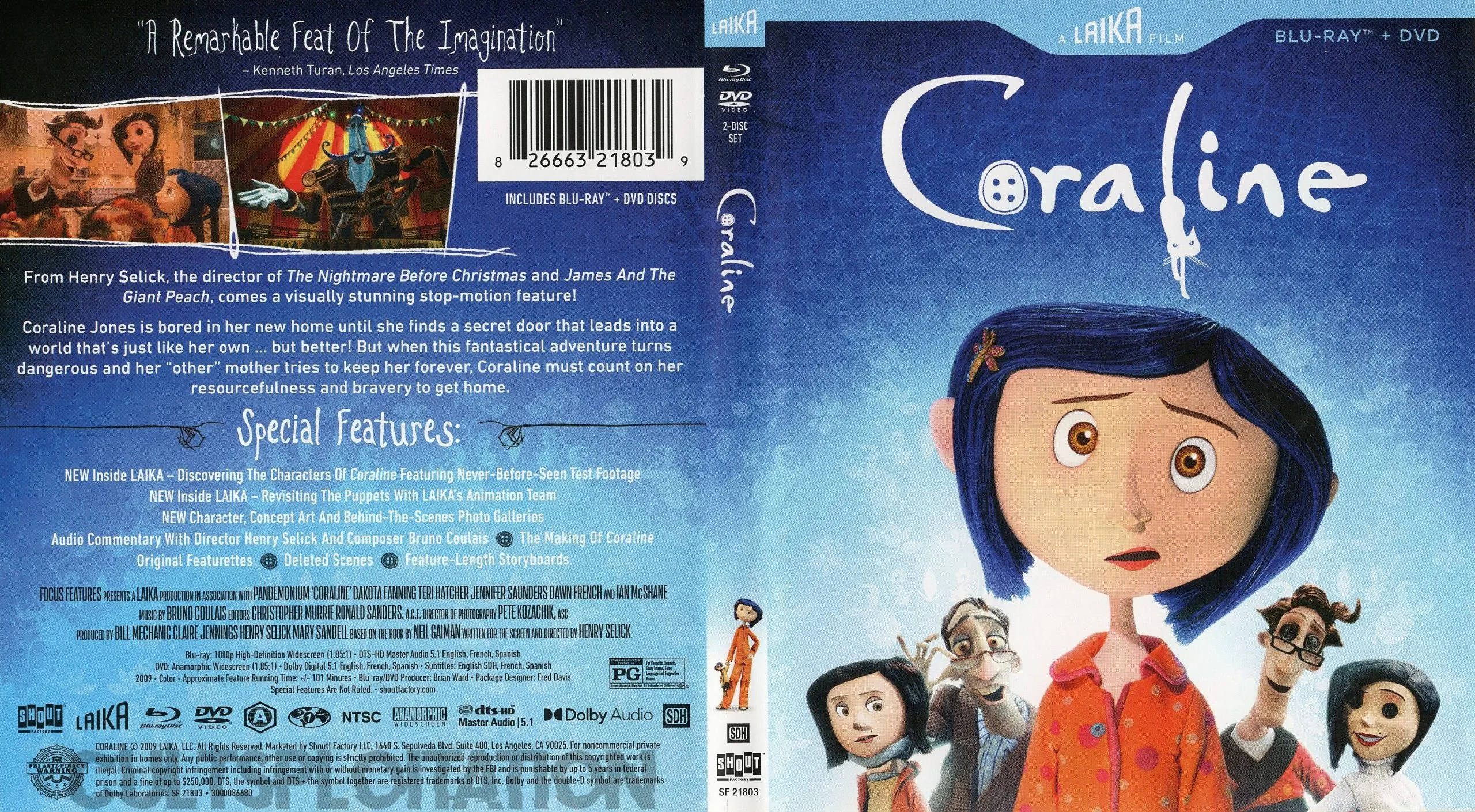 Coraline Blu-ray Screenshots (LAIKA Studios Edition/Shout! Factory ...