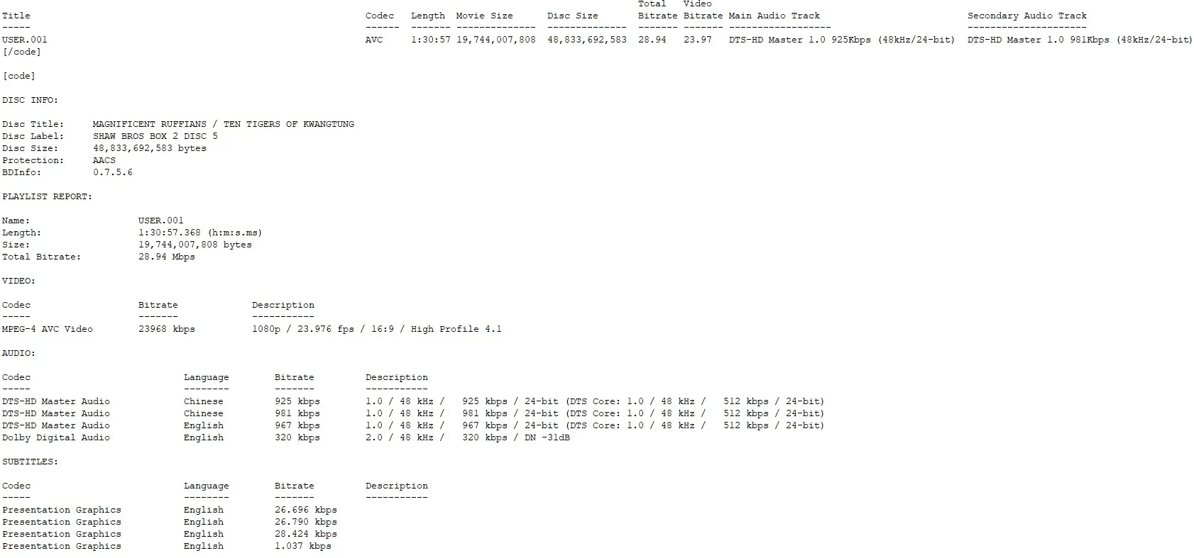 Ten Tigers of Kwangtung Blu-ray Screenshots (Arrow Video Shawscope ...